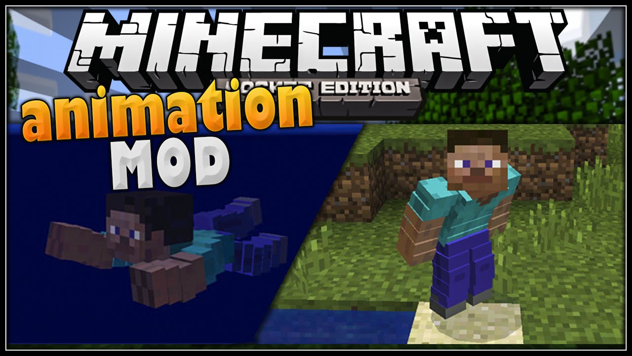 ANIMATION MOD (ANIMACIONES MOD) | PARA MINECRAFT PE 1.1 beta (POCKET ...