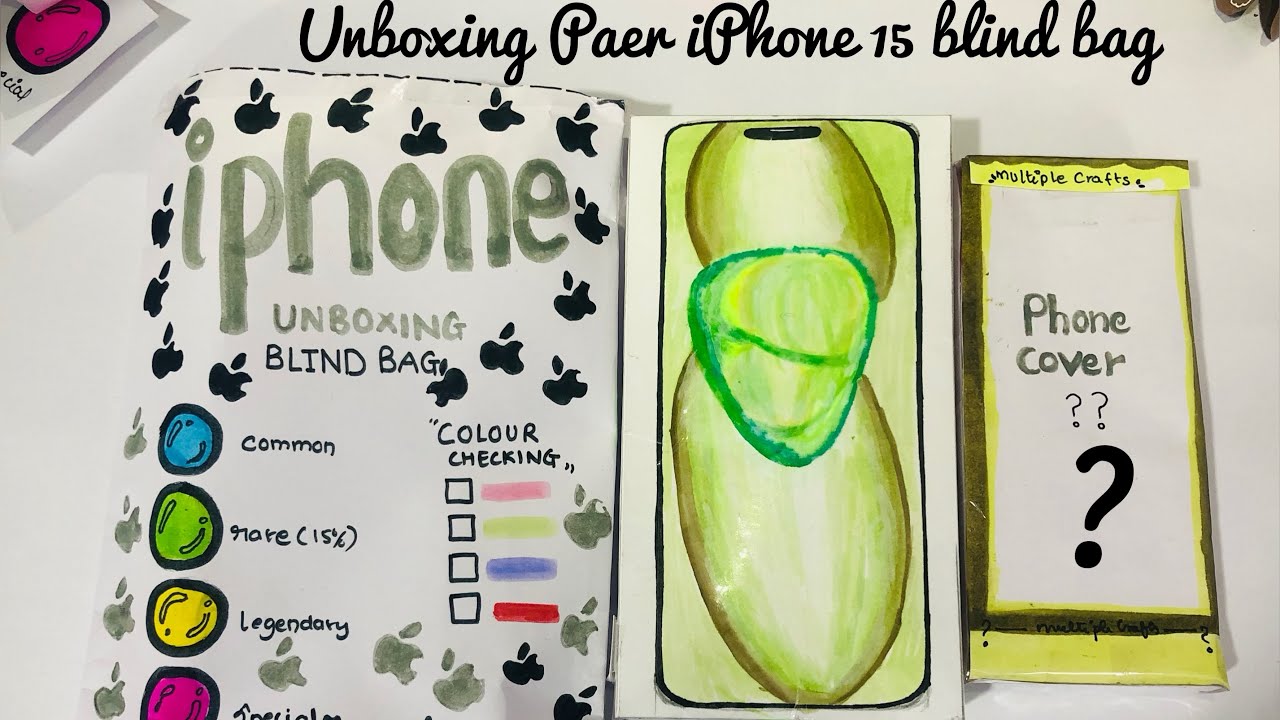 💸[☁️paper diy☁️]💸unboxing paper iPhone 15 | ASMR | blind bag unboxing ...