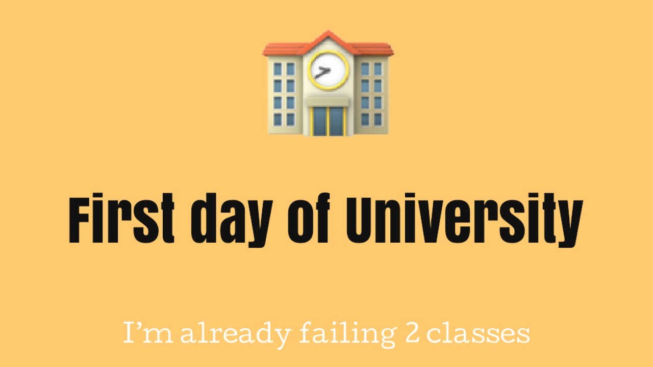 First day of University - YouTube