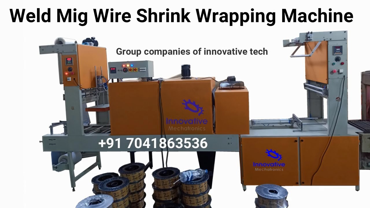 MIG Welding Wire shrink wrapping machine | plastic spool shrink packing ...