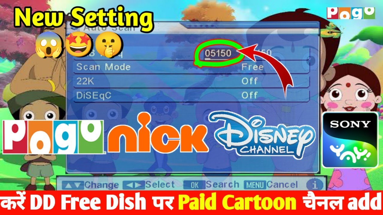 DD Free Dish Mein All Paid Cartoon Channel Kaise Chalaye 2023 | DD Free ...