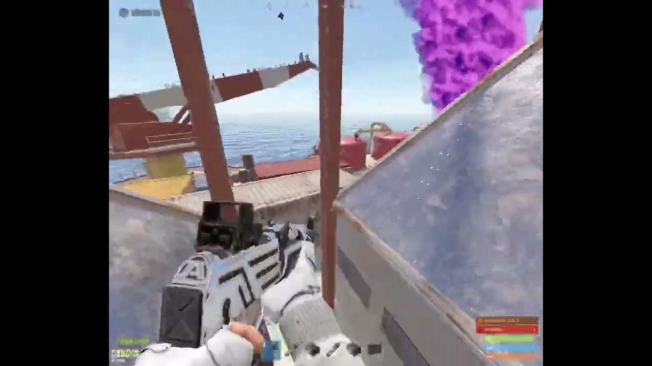 Just Some Oil Rig And Cargo Pvp Rustshorts Youtube