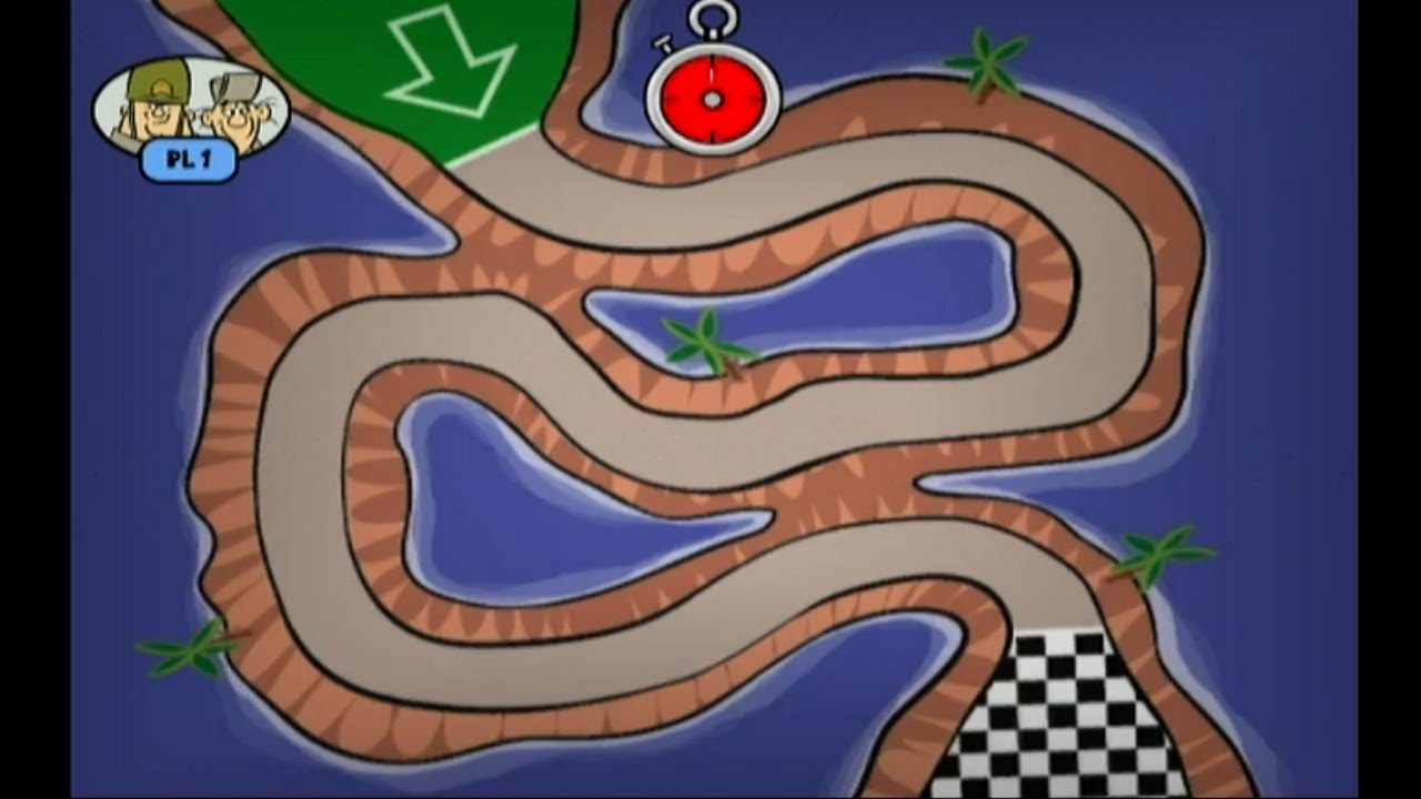 Wacky Races: Crash & Dash (Wii) Trap Minigames (Sergeant Blast And ...