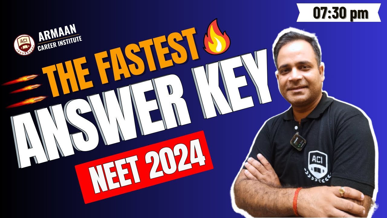 NEET 2024 : FASTEST ANSWER KEY 🔥 #neetexamination2024 - YouTube