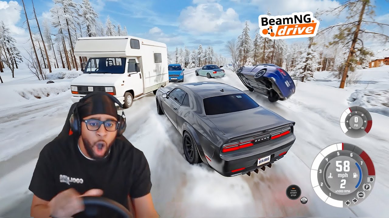 This map has the MOST REALISTIC snow driving physics EVER! | BeamNG ...