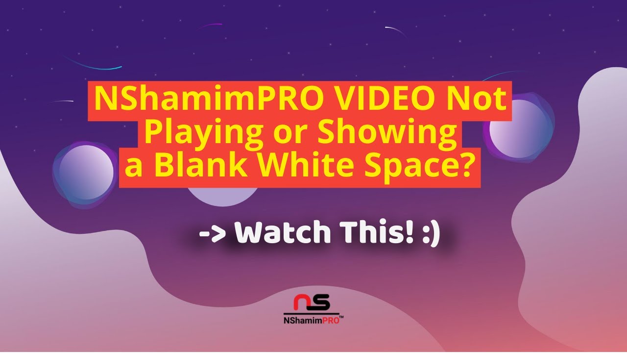 Video Showing Blank White Space on NShamimPRO - YouTube