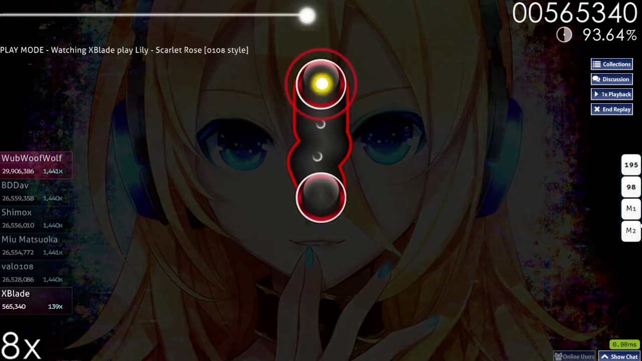 Osu!: Lily - Scarlet Rose [0108 style] | Rank:A - YouTube