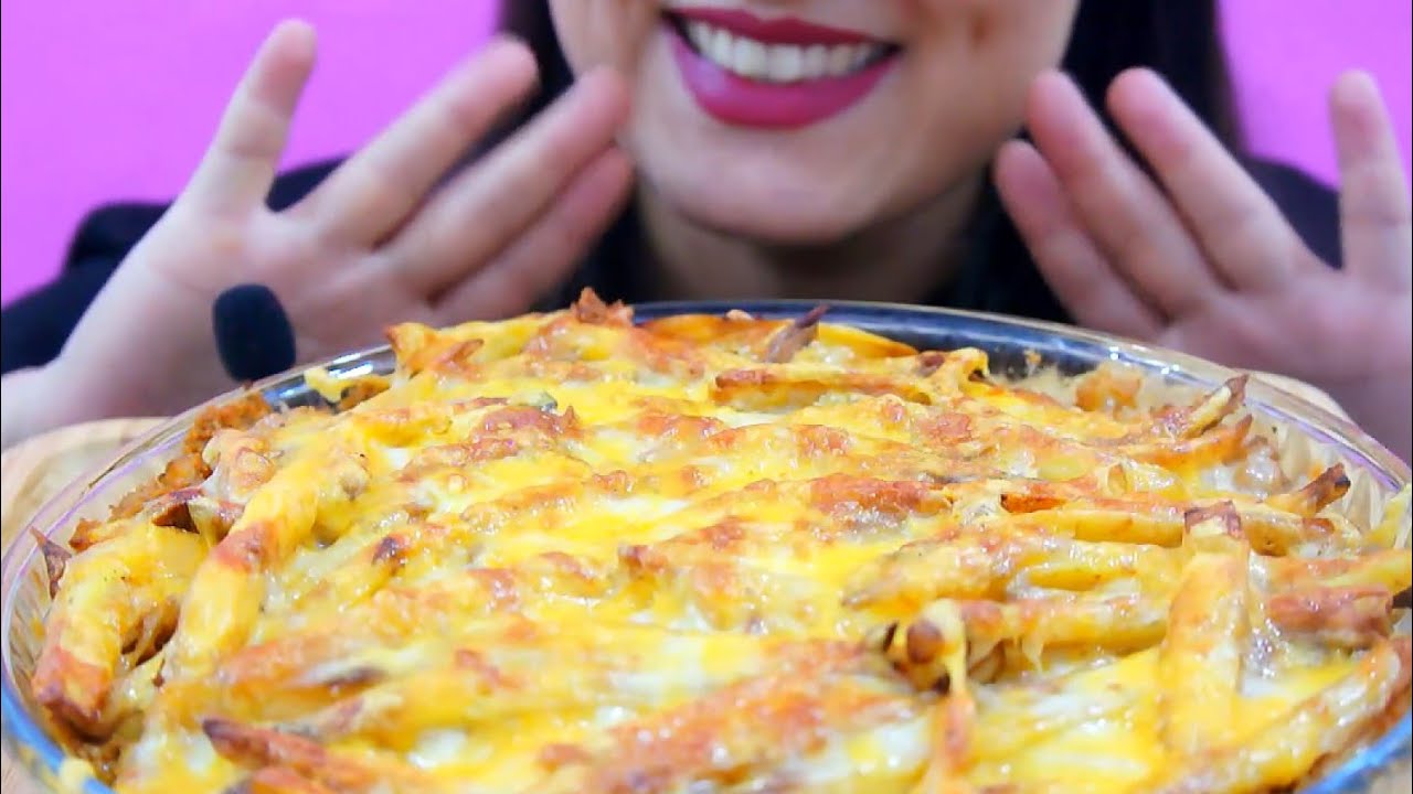 ASMR MUKBANG CHEESE ANIMAL STYLE FRIES (EATING SOUNDS) NO TALKING # ...