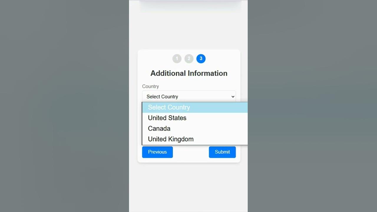 Multi Step Form Using Html Css And Javascript Fully Responsive Html Css Javascript