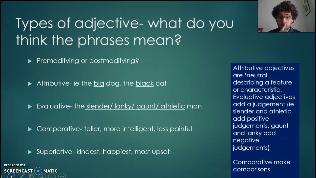 English Language Terminology- Adjectives and Adverbs - YouTube