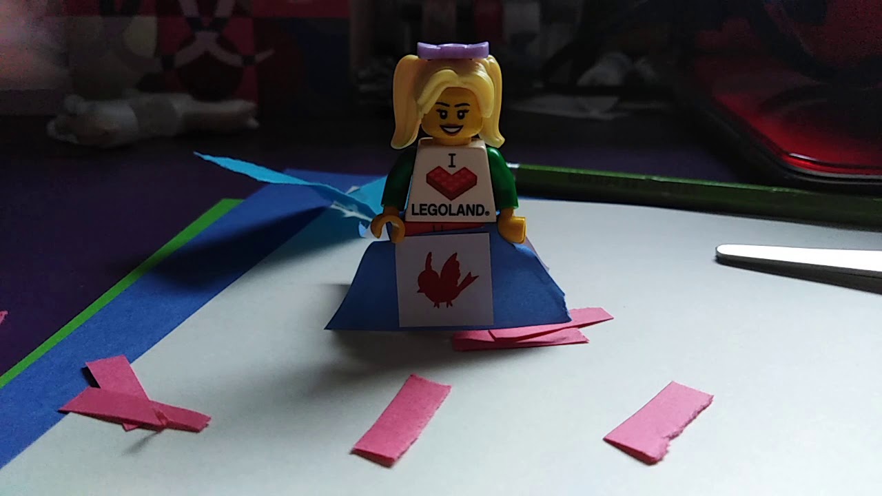 How To Make A Dress For Your Lego Figure - YouTube