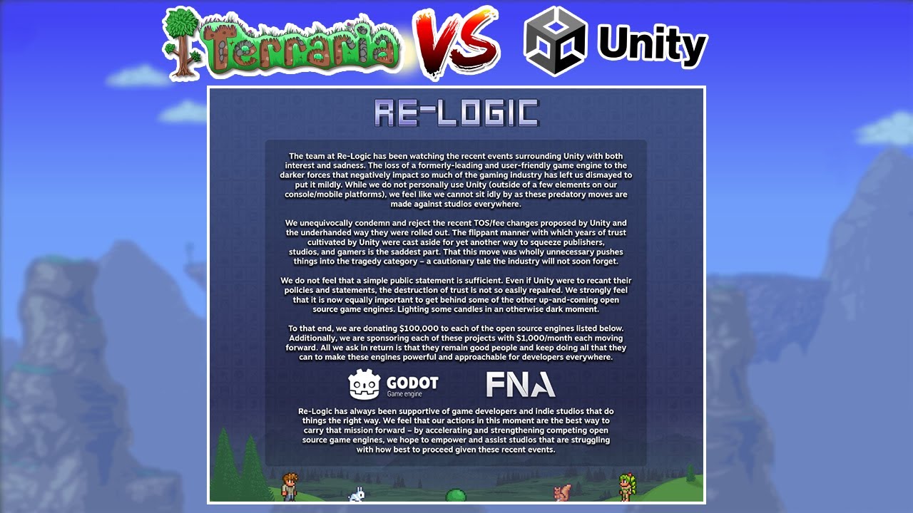 Terraria's RE-Logic Strikes at Unity... - YouTube