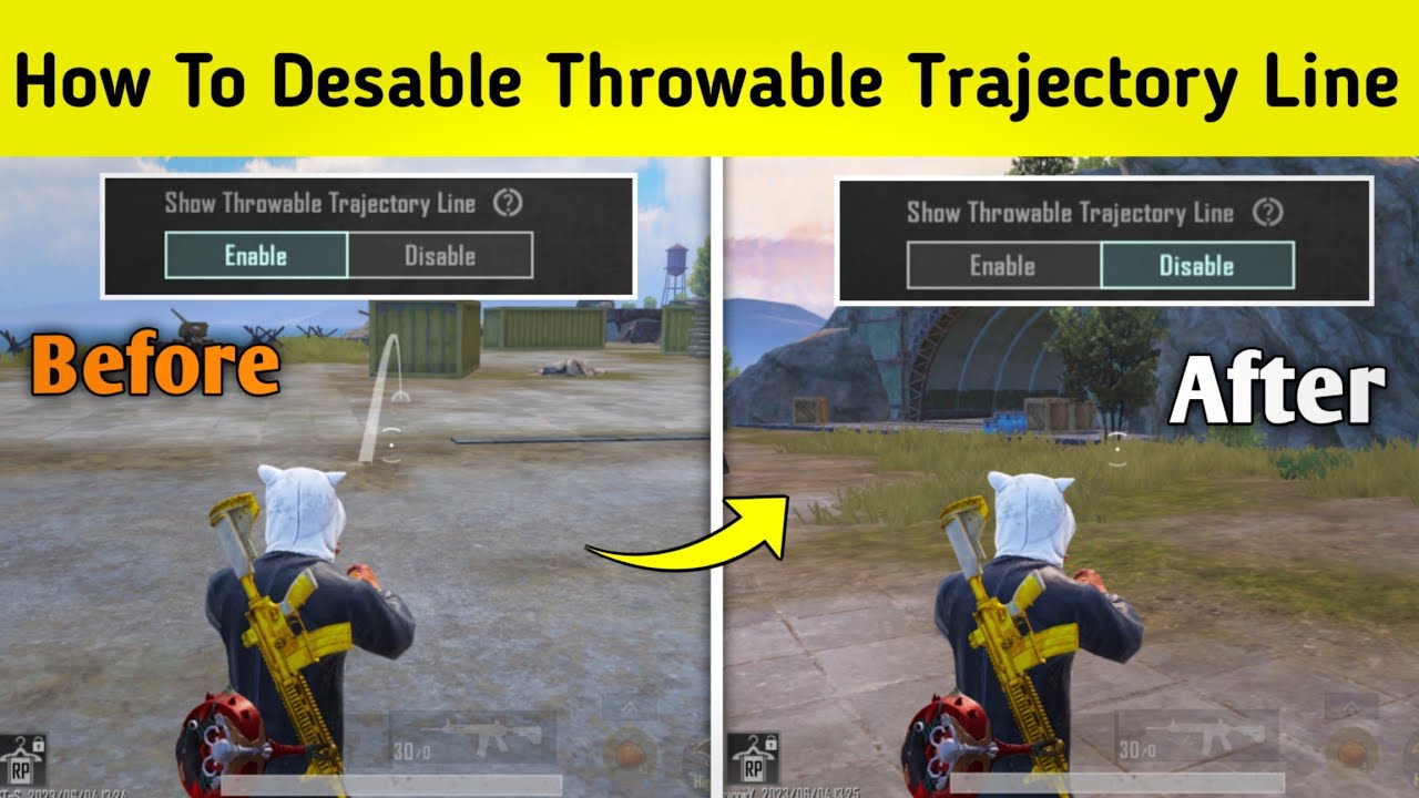 How To Desable Throwable Trajectory Line In Bgmi | Pubg Mobile ...