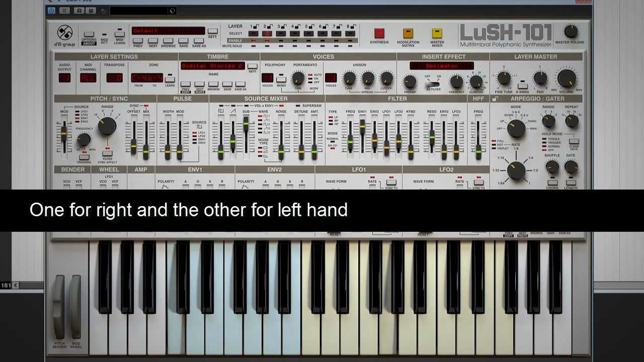 LuSH-101 - Basic usage - Using timbres - YouTube