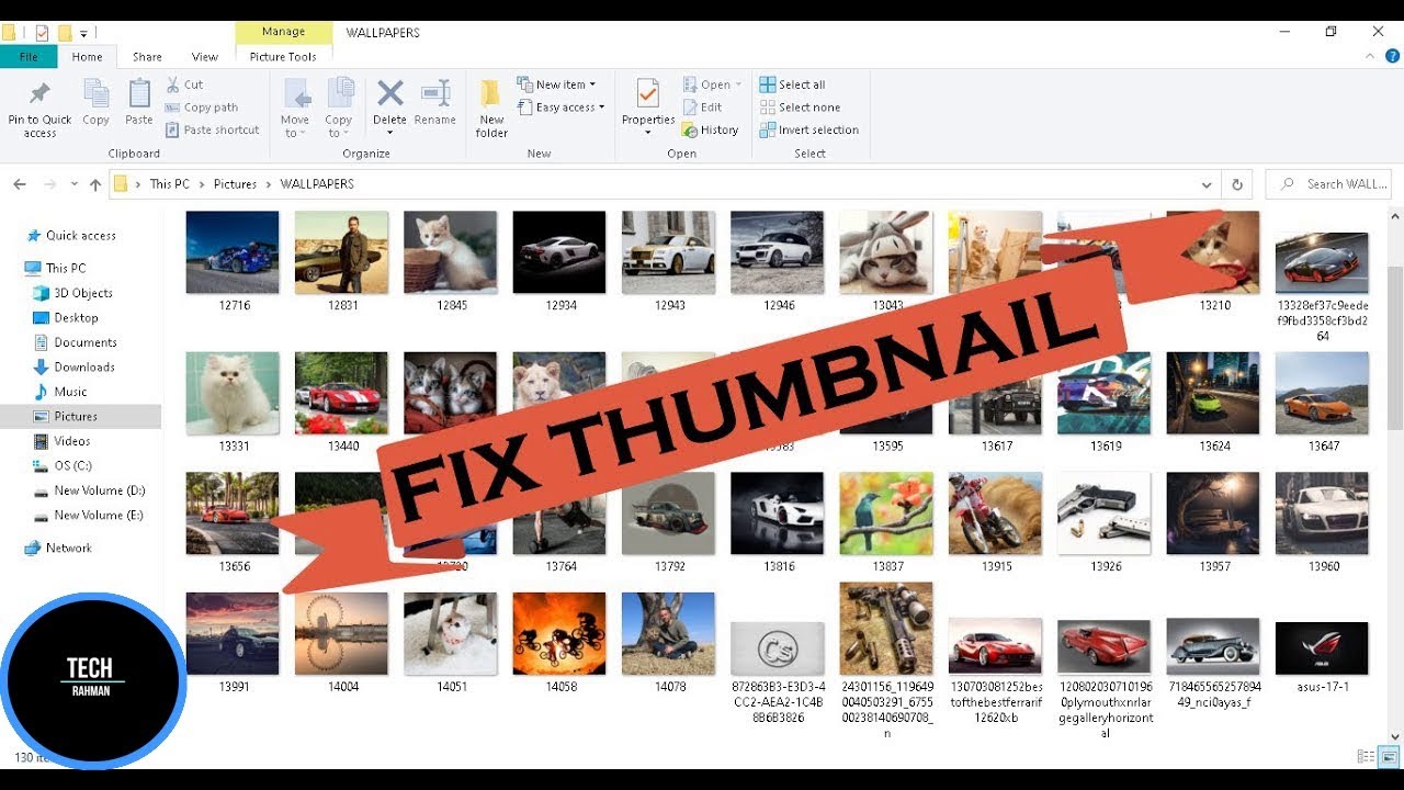 How to fix issue of thumbnail in windows 10||TECH RAHMAN|| - YouTube