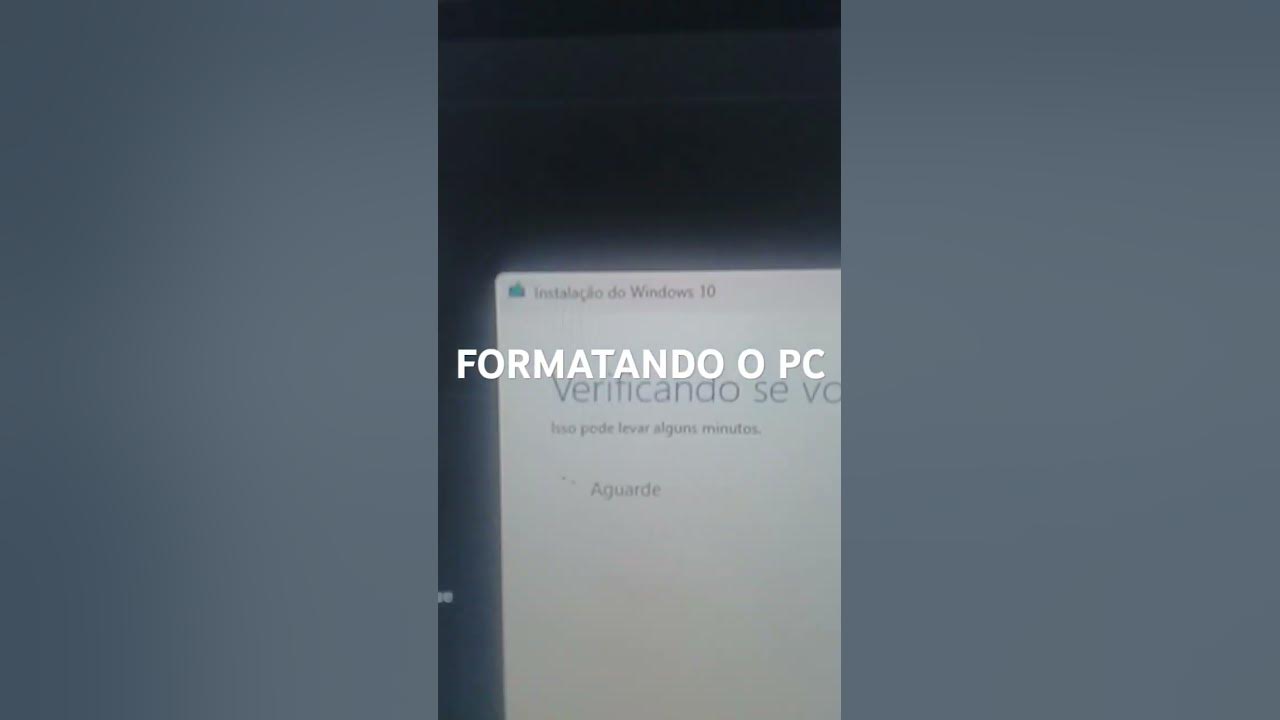 formatando o pc #shorts - YouTube
