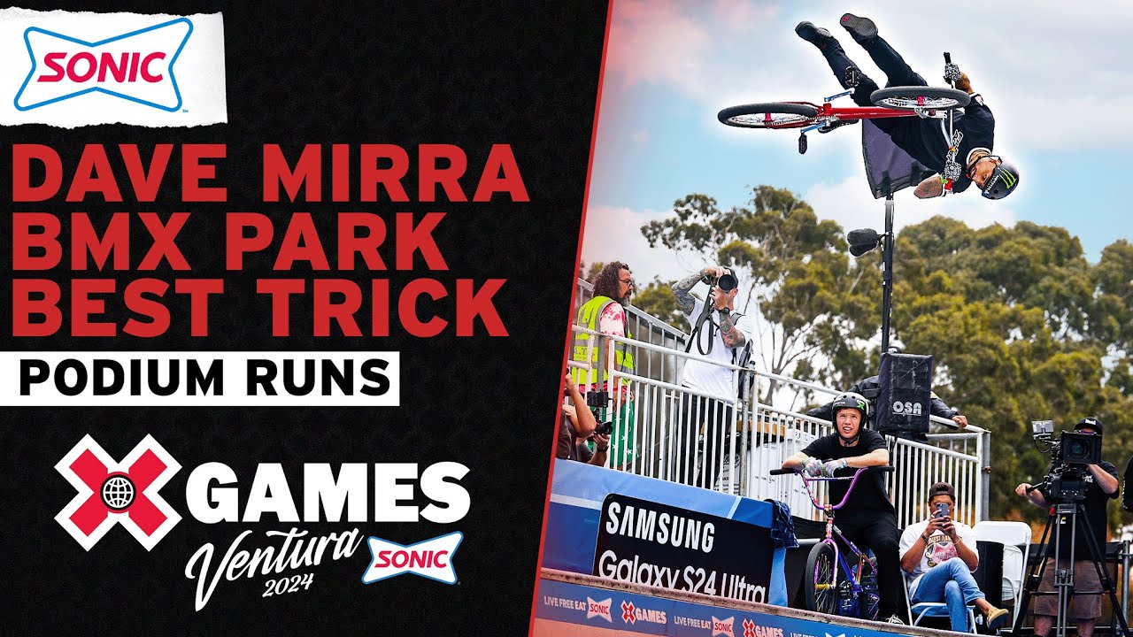 SONIC Dave Mirra BMX Park Best Trick: Top 3 Runs | X Games Ventura 2024 ...