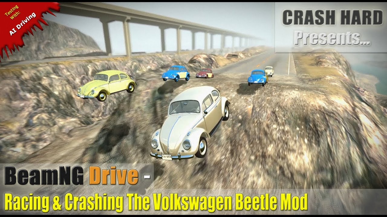 BeamNG Drive - Racing & Crashing The Volkswagen Beetle Mod - YouTube