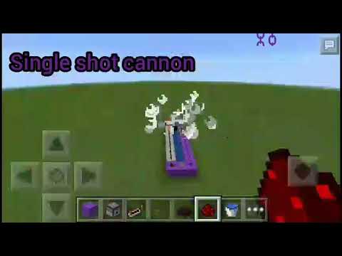Single shot cannon (Minecraft tutorial) - YouTube