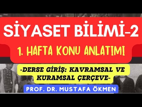 Siyaset Bilimi-2  Dersi 1. Hafta Konu Anlatımı & Prof. Dr. Mustafa Ökmen #sbky #siyasetbilimi #iibf 