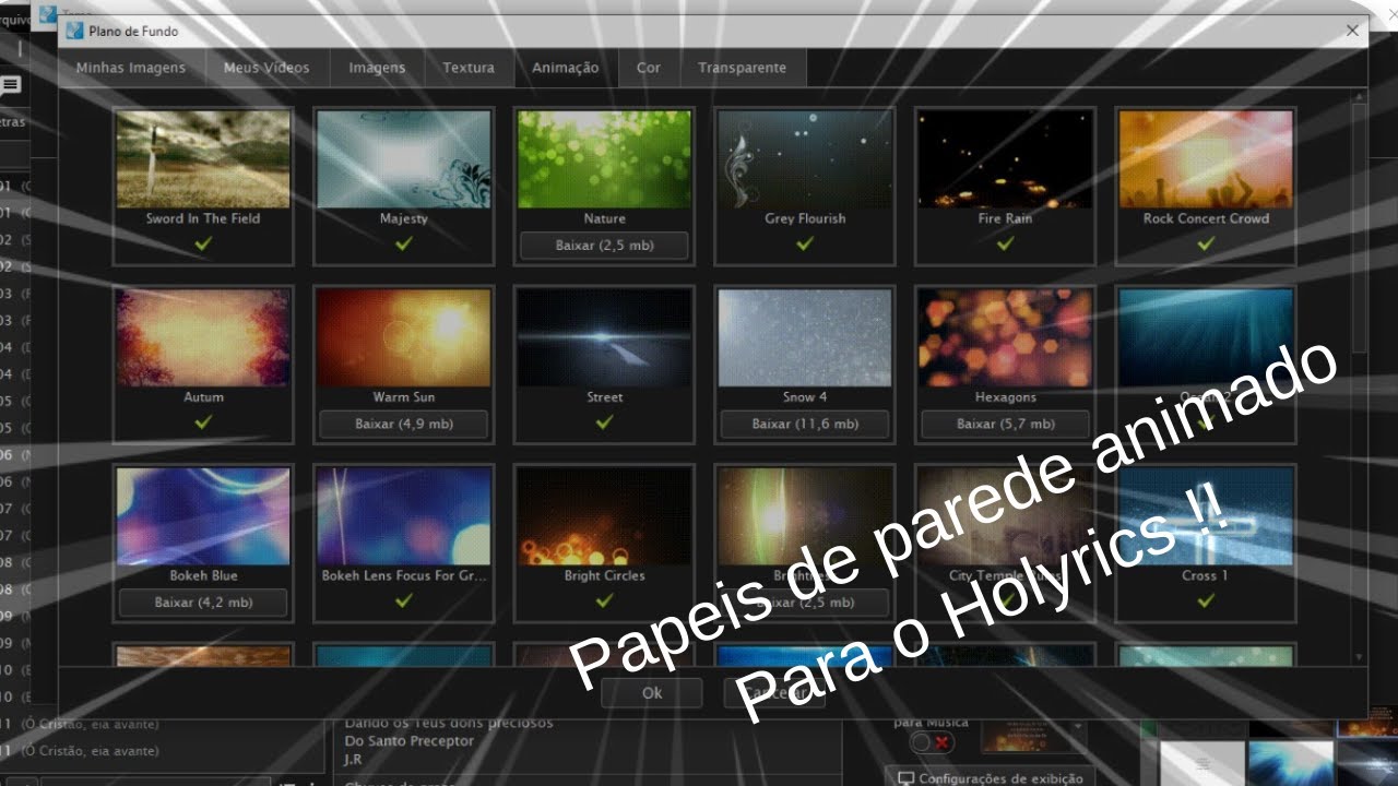 como colocar temas animados no holyrics ! Parte 1 de 2 - YouTube