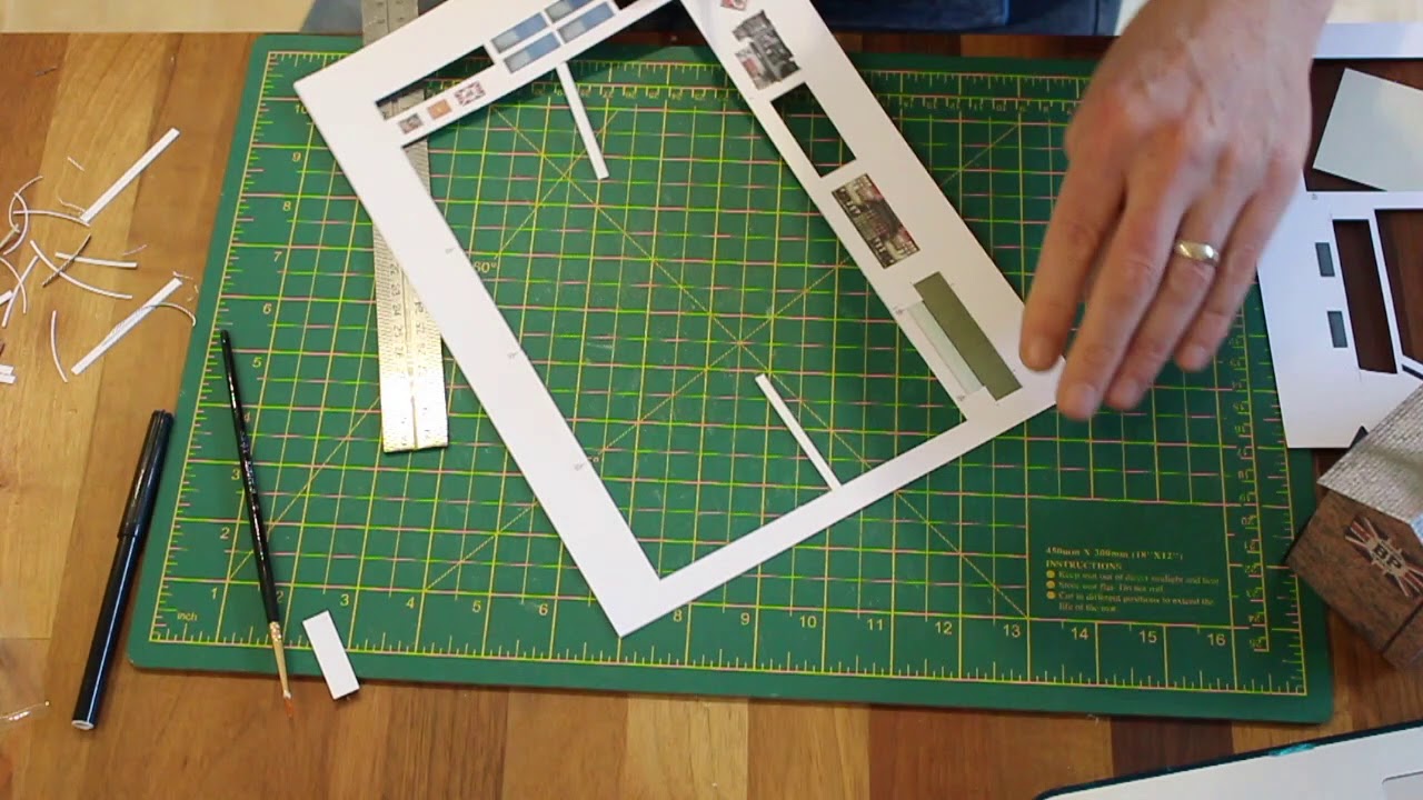 Model Railway Card Kit Building - Terraced Shop Part 2 - YouTube