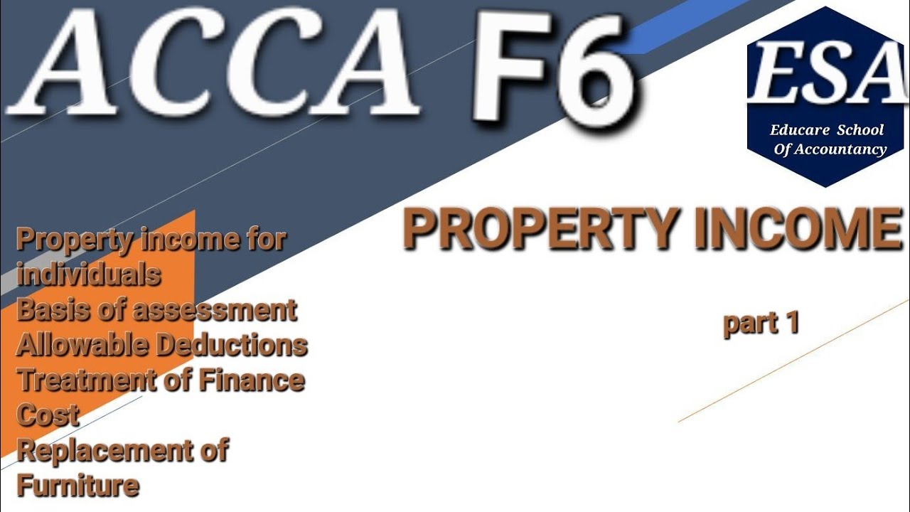 F6 ACCA PROPERTY INCOME part1 - YouTube