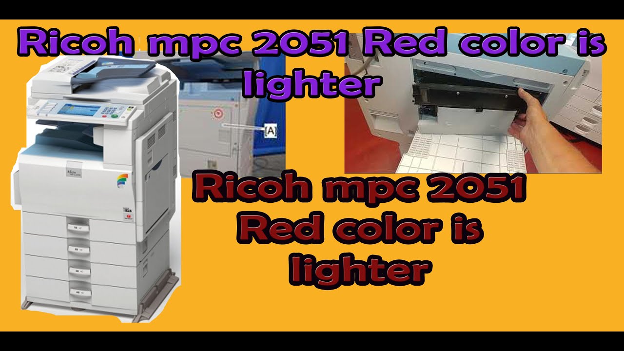 Ricoh 2051 Red color Light Dark - YouTube