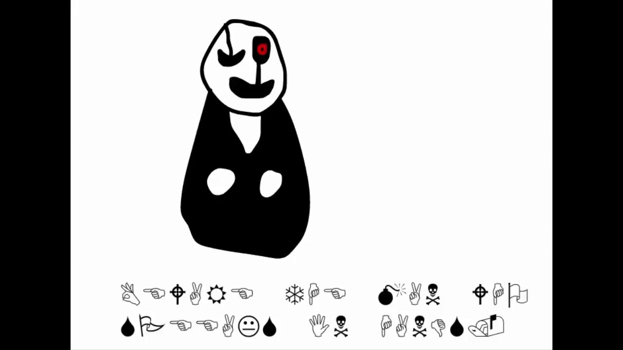Undertale Gaster Animation Test - YouTube