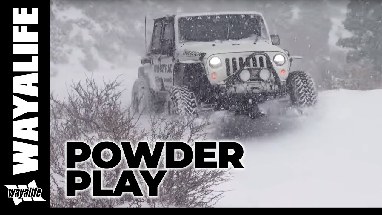 Jeep Wrangler Off Road in Snow : MOBY POWDER PLAY - YouTube