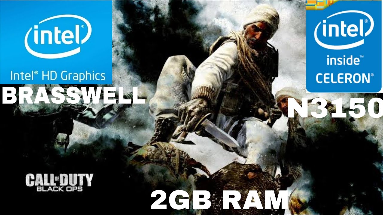 call of duty black ops gaming in intel celeron n3150 2gb ram - YouTube