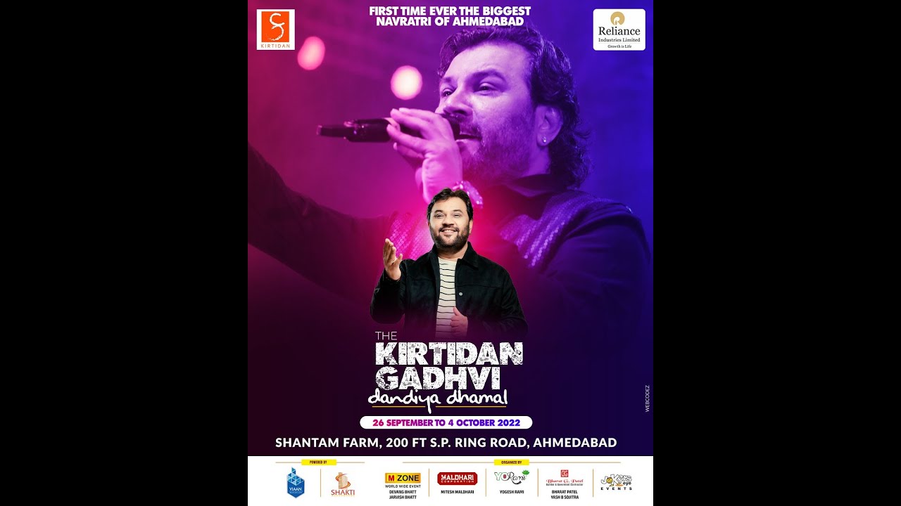 The Kirtidan Gadhvi Dandiya Dhamal 2022 Live From Ahmedabad - YouTube