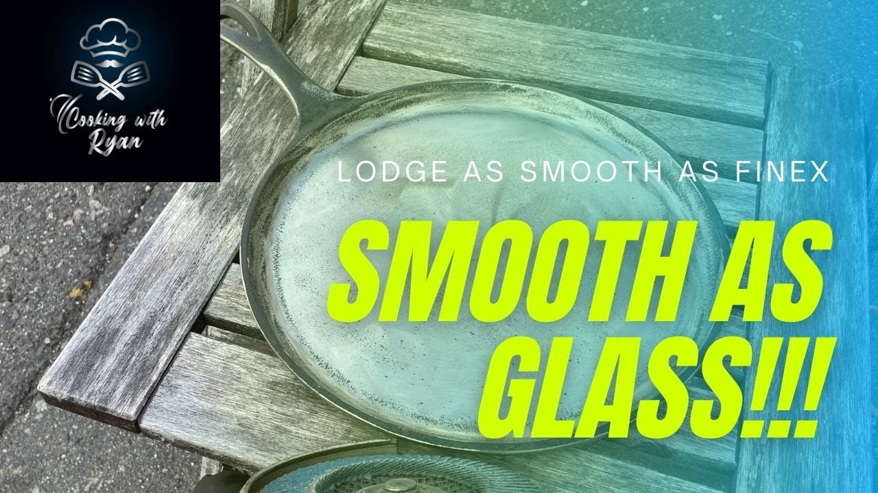 How to Smooth a Rough Lodge Cast Iron Skillet | NON STICK!!! - YouTube
