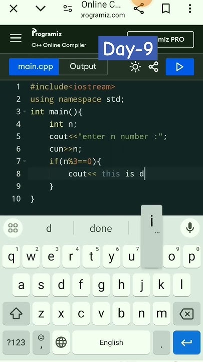 Take positive integer input and tell if it is divisible by 3 or 5#c++#if-else - YouTube