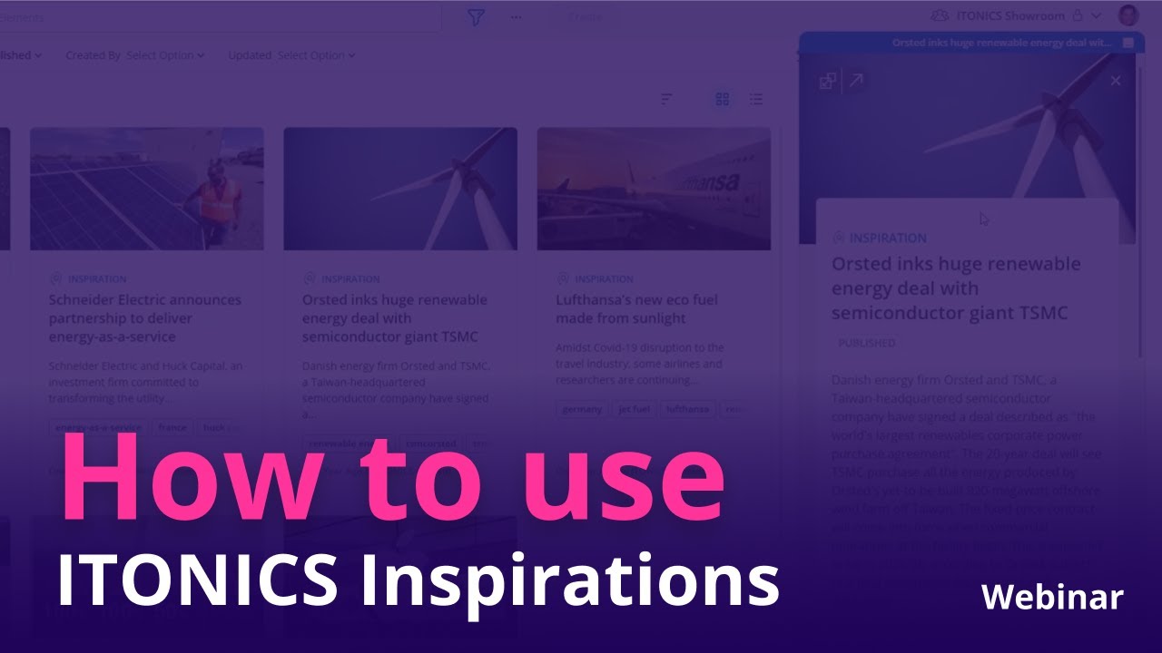 How to use the ITONICS Inspirations - YouTube