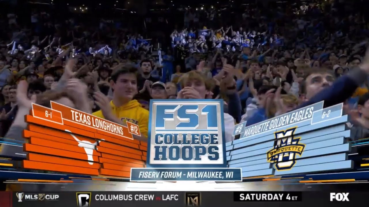 CBB on FS1 intro | 12 Texas @ 8 Marquette | 12/6/23 - YouTube