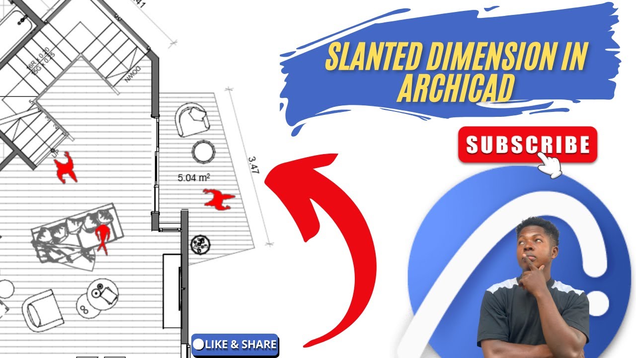 Archicad Tutorial: How to insert slanted dimension in Archicad - YouTube