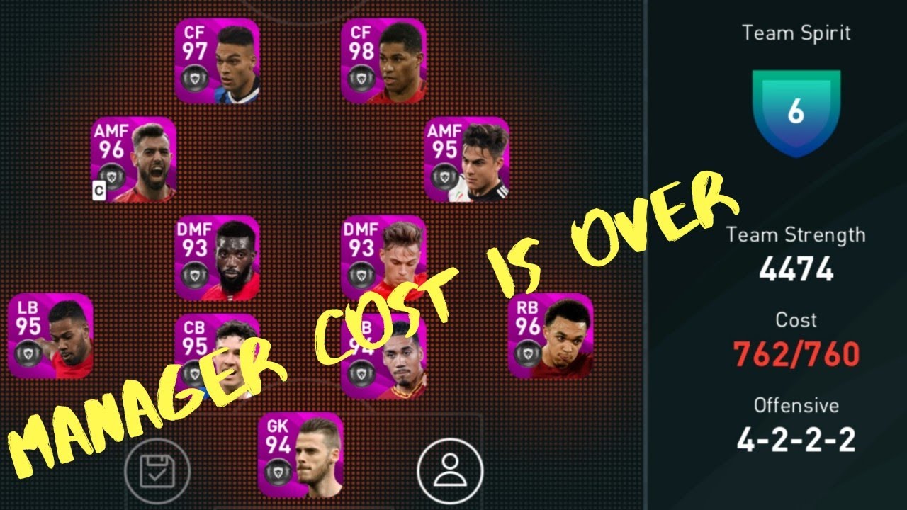 How to increase manager cost in PES mobile - YouTube