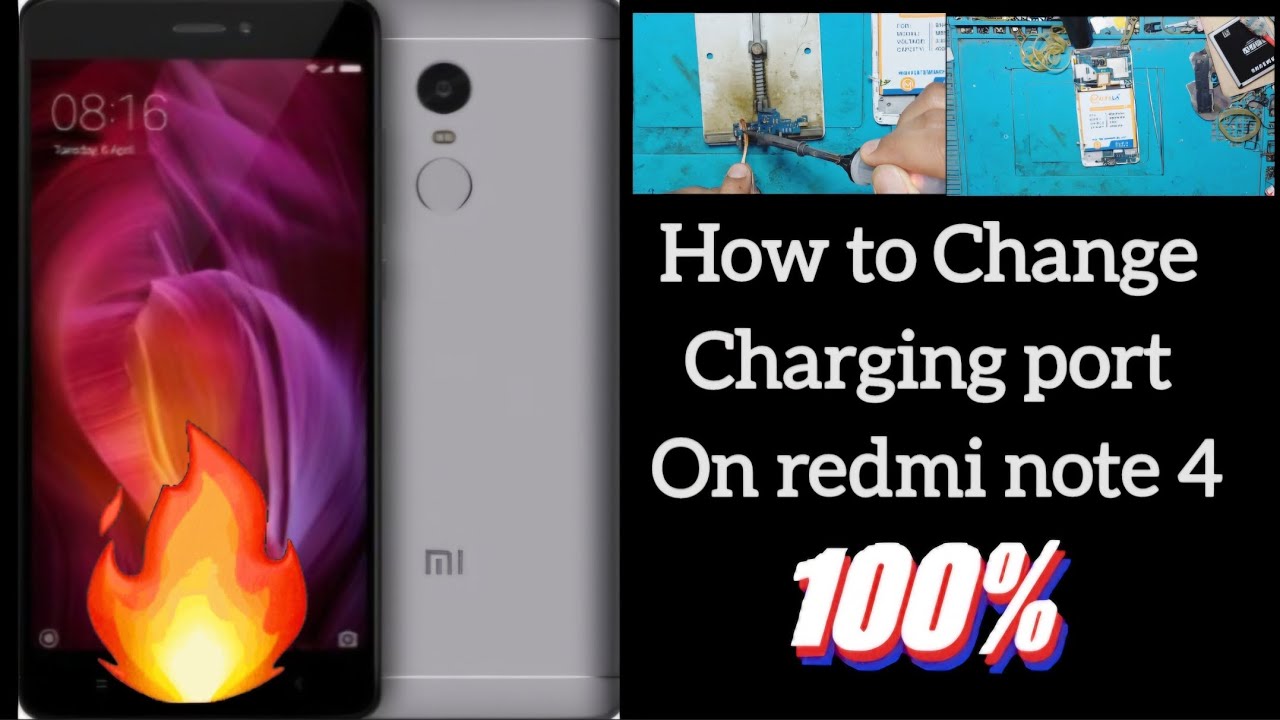 How to change Charging port || Charging Jack On redmi Note 4 || 💯% Done ...