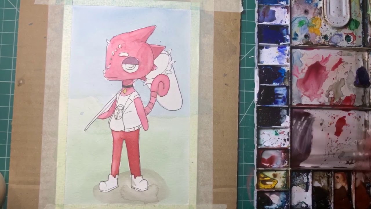 Speed Paint| Flint Watercolor - YouTube