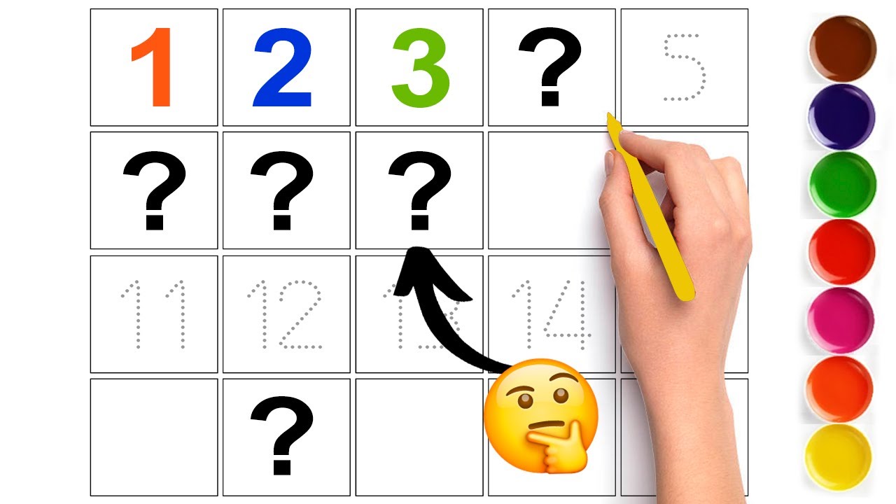 123 Number Counting | 1234 Number Names | 1 To 20 Numbers | 123 ...