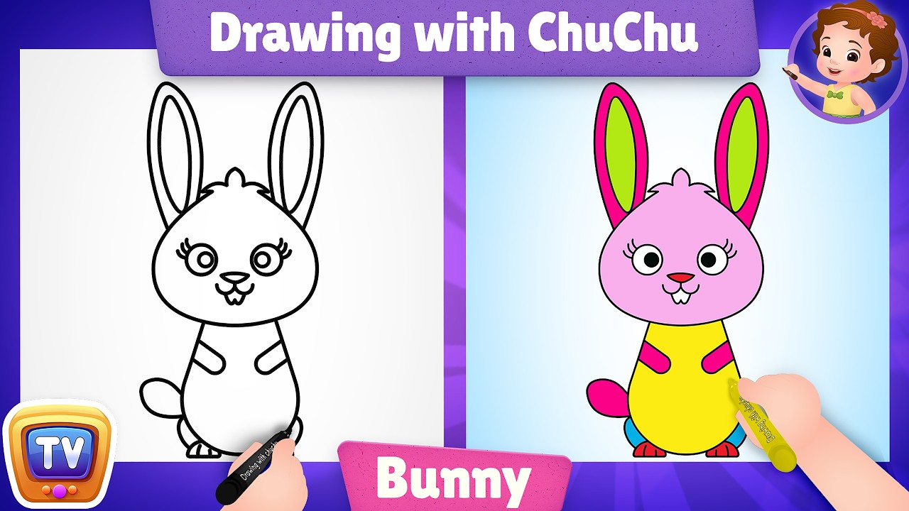How to Draw a Bunny - More Drawings with ChuChu - ChuChu TV Drawing ...