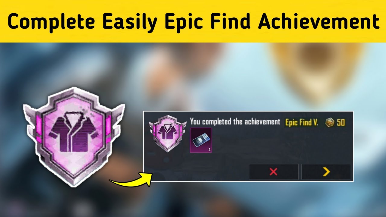 How To Complete Epic Find Achievement In Bgmi | Pubg Mobile | How To ...