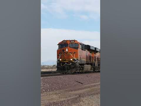 BNSF 8186 WB STACK TRAIN MP 740 NEEDLES SUB NEBO ST 10-20-2023 #railfan #railfaning #railfanner ...