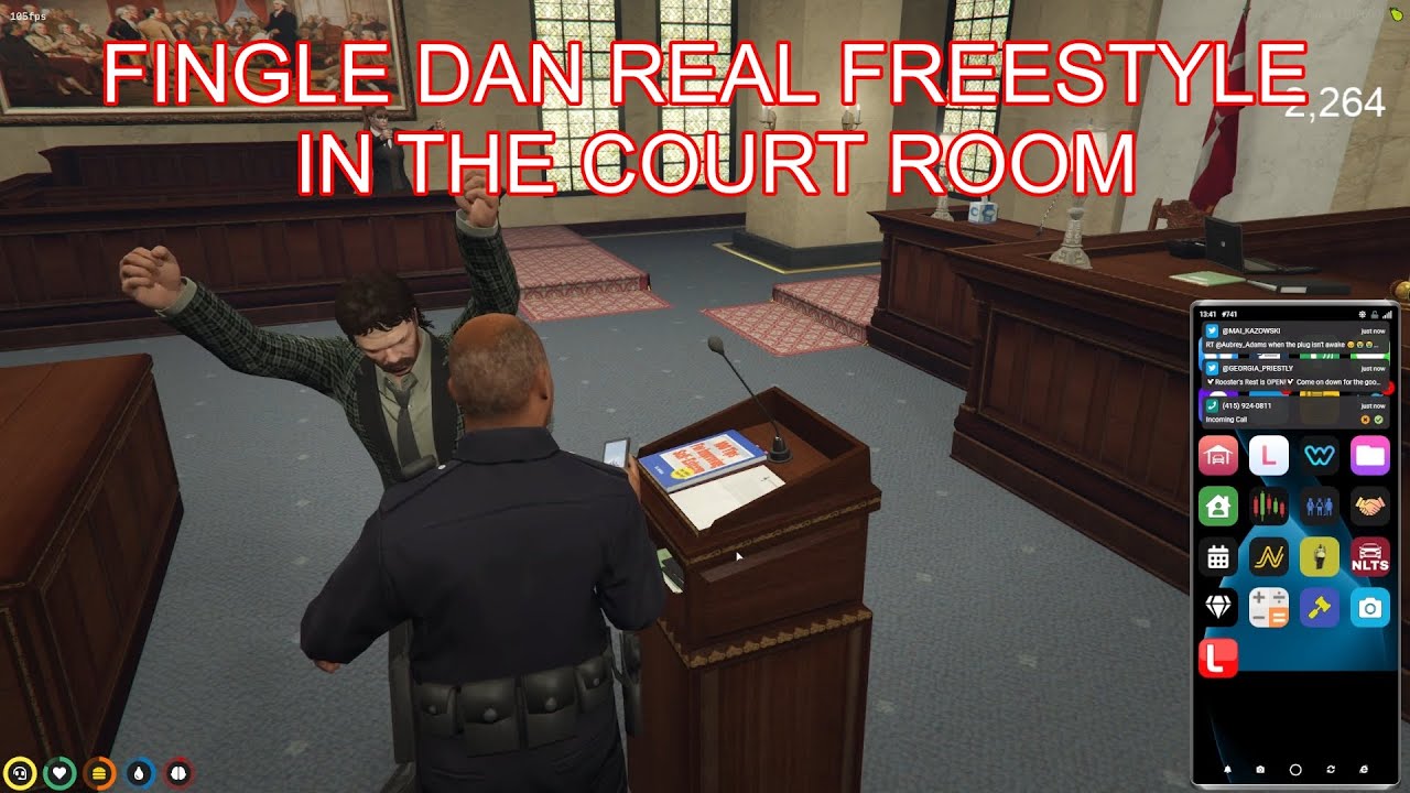 Fingle Dan freestyles🤣🤣and murders the defense in Court| NoPixel WL 3.0 ...