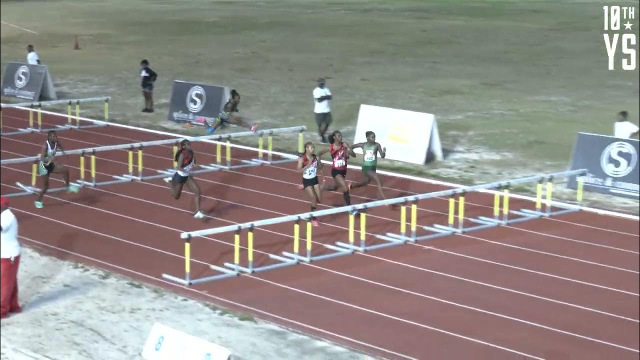U20 100Mh Girls CARIFTA Finals - Splice and Connect Bahamas BAAA Carifta Trials - YouTube