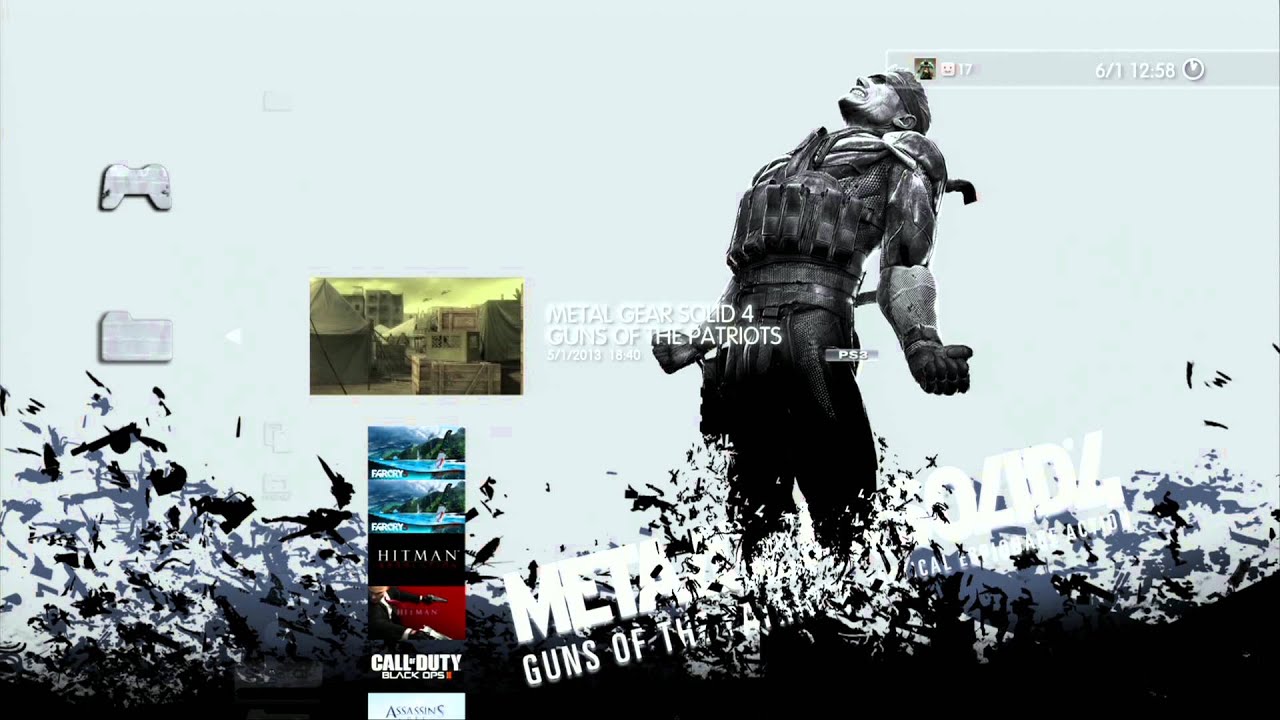 Metal Gear Solid 4 - XMB Menu Theme - YouTube