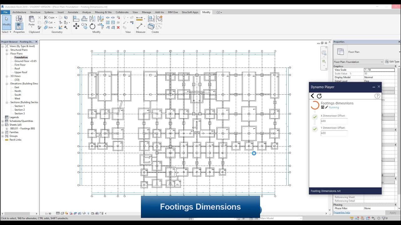 Automate Foundations Concrete Dimensions Using Dynamo - YouTube
