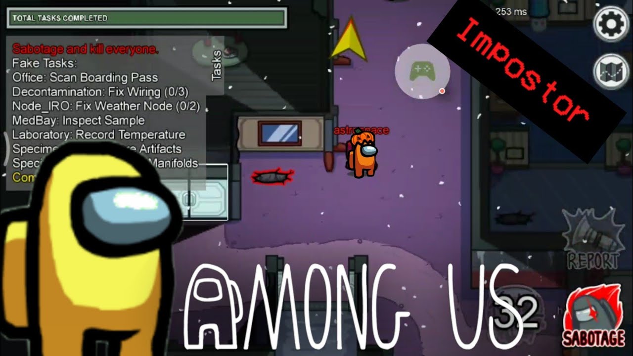 Among us gameplay |Try as imposter 👻👻 |ASTRO SPACE | - YouTube