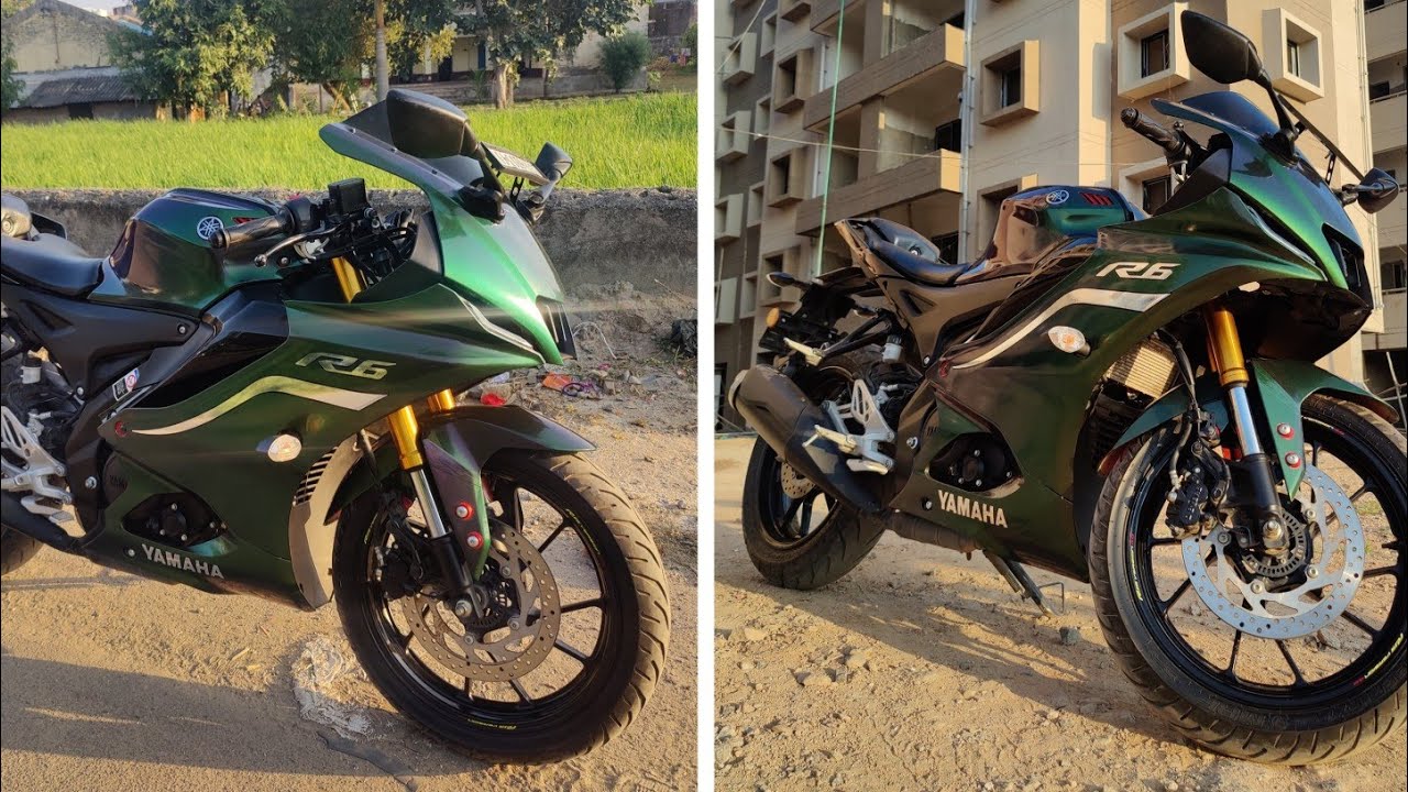 Yamaha R15 v4 chameleon wrapping 😍 Modified - YouTube